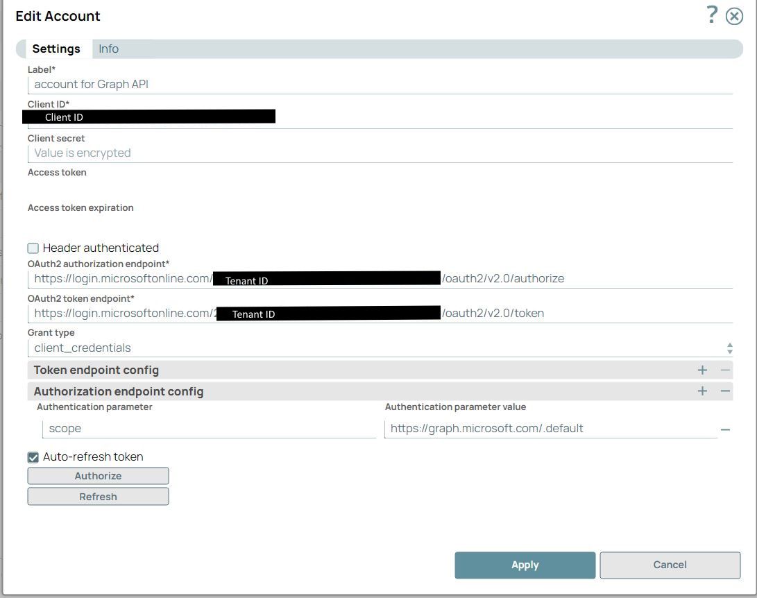 OAuth2 account - error 500 on authorization | SnapLogic - Integration Nation - 25075